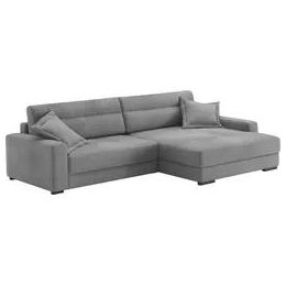 Ecksofa Inosign "Marcello DuraFlex" Sofas Gr. B/H/T: 310cm x 90cm x 184cm, Microfaser, Bettfunktion links-Recamiere rechts, grau (memphis 20 stone) EasyBett, Bettkasten, Kaltschaumpolsterung, bis 140 kg belastbar