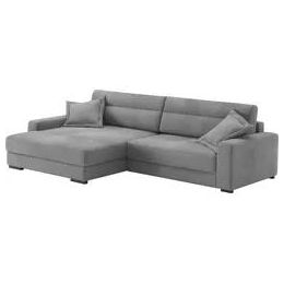 Ecksofa Inosign "Marcello DuraFlex" Sofas Gr. B/H/T: 310cm x 90cm x 184cm, Microfaser, Bettfunktion rechts-Recamiere links, grau (memphis 20 stone) EasyBett, Bettkasten, Kaltschaumpolsterung, bis 140 kg belastbar