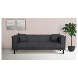 2-Sitzer Inosign "AGNIA B/T/H: 180/85/71 cm", grau (anthrazit), B:180cm H:71,5cm T:85cm, 100% Polyester, Sofas, incl. Zierkissen, auch in Cord und Bouclé