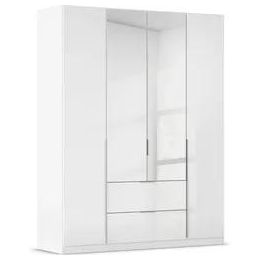 Drehtürenschrank Rauch "Kleiderschrank Schrank Garderobe AGORDO mit Dekor- oder Hochglanzfront" Schränke Gr. B/H/T: 181cm x 229cm x 54cm, 4 St., weiß (alpinweiß/hochglanz weiß) mit Außenschubkästen, in 6 Breiten und 2 Höhen MADE IN GERMANY