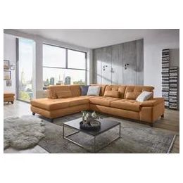 Ecksofa DIE PLANBAR "MP-IN18012 L-Form" Sofas Gr. B/H/T: 310 cm x 85 cm x 260 cm, Microfaser, Armlehne links/rechts, Funktion Ausführung, braun (zimt) wahlweise mit Funktion, Kaltschaum-Polsterung