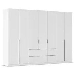 Drehtürenschrank Rauch "Kleiderschrank Schrank Garderobe AGORDO mit Dekor- oder Hochglanzfront" Schränke Gr. B/H/T: 315cm x 229cm x 54cm, 7 St., weiß (alpinweiß) mit Außenschubkästen, in 6 Breiten und 2 Höhen MADE IN GERMANY