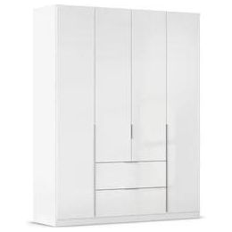 Drehtürenschrank Rauch "Kleiderschrank Schrank Garderobe AGORDO mit Dekor- oder Hochglanzfront" Schränke Gr. B/H/T: 181cm x 229cm x 54cm, 4 St., weiß (alpinweiß/hochglanz weiß) mit Außenschubkästen, in 6 Breiten und 2 Höhen MADE IN GERMANY