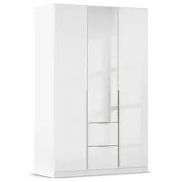 Drehtürenschrank Rauch "Kleiderschrank Schrank Garderobe AGORDO mit Dekor- oder Hochglanzfront" Schränke Gr. B/H/T: 136cm x 210cm x 54cm, 3 St., weiß (alpinweiß/hochglanz weiß) mit Außenschubkästen, in 6 Breiten und 2 Höhen MADE IN GERMANY