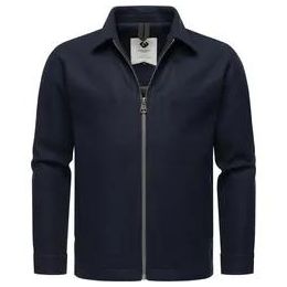 Outdoorjacke Ragwear "Azzte Felt" Gr. L (52), blau (navy) Herren Jacken stylische Hemdjacke in Filzoptik