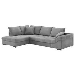 Ecksofa Inosign "Allegro DuraFlex, L-Form" Sofas Gr. B/H/T: 303cm x 86cm x 202cm, Microfaser, Ottomane links, grau (memphis 20 stone) Hochschläfer-Bettauszug, Kaltschaumpolsterung, bis 140 kg belastbar