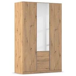 Drehtürenschrank Rauch "Kleiderschrank Schrank Garderobe AGORDO mit Dekor- oder Hochglanzfront" Schränke Gr. B/H/T: 136cm x 210cm x 54cm, 3 St., braun (eiche artisan) mit Außenschubkästen, in 6 Breiten und 2 Höhen MADE IN GERMANY