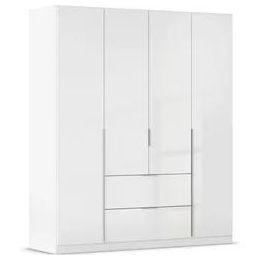 Drehtürenschrank Rauch "Kleiderschrank Schrank Garderobe AGORDO mit Dekor- oder Hochglanzfront" Schränke Gr. B/H/T: 181cm x 210cm x 54cm, 4 St., weiß (alpinweiß/hochglanz weiß) mit Außenschubkästen, in 6 Breiten und 2 Höhen MADE IN GERMANY