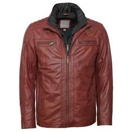 Lederjacke JCC "31023635" Gr. 52, rot (bordeaux) Herren Jacken