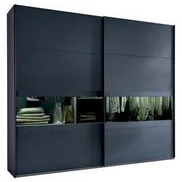 Schwebetürenschrank wimex "Easy Plus" Schränke Gr. B/H/T: 270cm x 208cm x 65cm, 2 St., schwarz (graphit/ rauchglas holmtüren graphit) mit Rauchglas Holmtüren