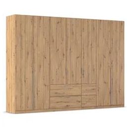 Drehtürenschrank Rauch "Kleiderschrank Schrank Garderobe AGORDO mit Dekor- oder Hochglanzfront" Schränke Gr. B/H/T: 315cm x 229cm x 54cm, 7 St., braun (eiche artisan) mit Außenschubkästen, in 6 Breiten und 2 Höhen MADE IN GERMANY