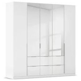 Drehtürenschrank Rauch "Kleiderschrank Schrank Garderobe AGORDO mit Dekor- oder Hochglanzfront" Schränke Gr. B/H/T: 226cm x 229cm x 54cm, 5 St., weiß (alpinweiß/hochglanz weiß) mit Außenschubkästen, in 6 Breiten und 2 Höhen MADE IN GERMANY