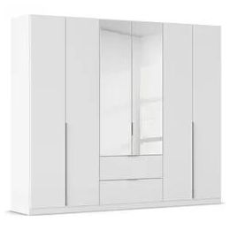 Drehtürenschrank Rauch "Kleiderschrank Schrank Garderobe AGORDO mit Dekor- oder Hochglanzfront" Schränke Gr. B/H/T: 271cm x 229cm x 54cm, 6 St., weiß (alpinweiß) mit Außenschubkästen, in 6 Breiten und 2 Höhen MADE IN GERMANY