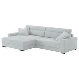 Ecksofa Inosign "Marcello DuraFlex" Sofas Gr. B/H/T: 310cm x 90cm x 184cm, Soft clean, Bettfunktion rechts-Recamiere links, grau (novaclean avanti 3 silver) EasyBett, Bettkasten, Kaltschaumpolsterung, bis 140 kg belastbar