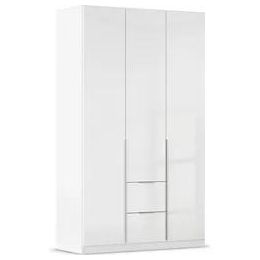 Drehtürenschrank Rauch "Kleiderschrank Schrank Garderobe AGORDO mit Dekor- oder Hochglanzfront" Schränke Gr. B/H/T: 136cm x 229cm x 54cm, 3 St., weiß (alpinweiß/hochglanz weiß) mit Außenschubkästen, in 6 Breiten und 2 Höhen MADE IN GERMANY