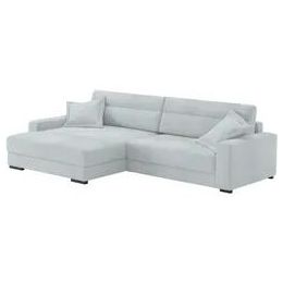 Ecksofa Inosign "Marcello" Sofas Gr. B/H/T: 310cm x 90cm x 184cm, Soft clean, Bettfunktion rechts-Recamiere links, grau (novaclean avanti 3 silber) inklusive EasyBett und Bettkasten