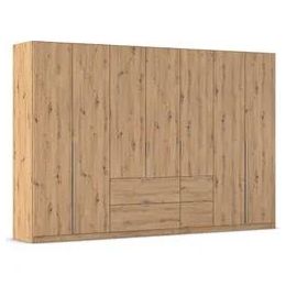 Drehtürenschrank Rauch "Kleiderschrank Schrank Garderobe AGORDO mit Dekor- oder Hochglanzfront" Schränke Gr. B/H/T: 315cm x 210cm x 54cm, 7 St., braun (eiche artisan) mit Außenschubkästen, in 6 Breiten und 2 Höhen MADE IN GERMANY