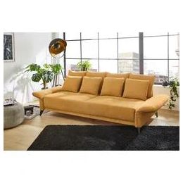 Jockenhöfer Big-Sofa JOCKENHÖFER GRUPPE "Schenna" Sofas Gr. B/T: 223cm x 115cm, gelb verstellb.Armlehnen,Federkernpolsterung,8 Kissen,frei im Raum stellbar