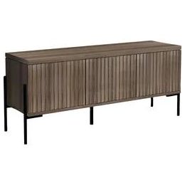 Lowboard Home Affaire "Valloire" Sideboards Gr. B/H/T: 131cm x 55cm x 38cm, braun Push-to-open Funktion, Gestell aus Metall schwarz