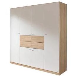 Drehtürenschrank Rauch "Landsberg" Schränke Gr. B/H/T: 181cm x 197cm x 54cm, 6 St., weiß (eiche sonoma/weiß) mit praktischen Türen und Schubkästen