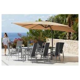 Garten-Essgruppe Merxx "Amalfi Deluxe" Sitzmöbel-Sets grau