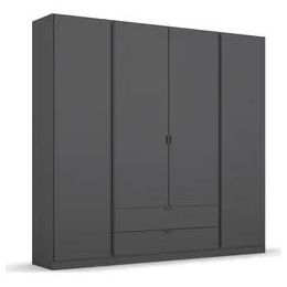 Drehtürenschrank Rauch "StyleUp" Schränke Gr. B/H/T: 181cm x 197cm x 54cm, 4 St., grau (graumetallic) Typ Monochrome mit eleganten, langen Griffstangen in Schrankfarbe