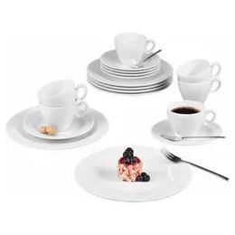 Kaffeeservice Seltmann Weiden "Geschirr-Set, Service Trio" Geschirr-Sets Gr. 18 tlg., weiß Made in Germany, 18 Teile, für 6 Personen