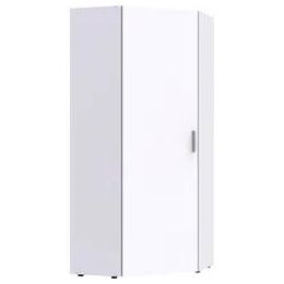 Eckschrank wimex "Münster Ecklösung", weiß, B:80cm H:185cm T:80cm, Spanplatte, Schränke, Mehrzweckschrank mit 5 Einlegeböden