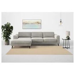 Ecksofa Trendmanufaktur "Lumber Jack, elegantes Designsofa, L-Form" Sofas Gr. B/H/T: 280cm x 85cm x 167cm, Breitcord, Recamiere links-Bettfunktion rechts, mit Bettfunktion-mit Bettkasten, beige (sand) wahlweise mit Bettfunktion u. Bettkasten