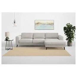 Ecksofa Trendmanufaktur "Lumber Jack, elegantes Designsofa, L-Form" Sofas Gr. B/H/T: 280cm x 85cm x 167cm, Cord, Recamiere rechts-Bettfunktion links, mit Bettfunktion-mit Bettkasten, beige (cannoli cream) wahlweise mit Bettfunktion u. Bettkasten