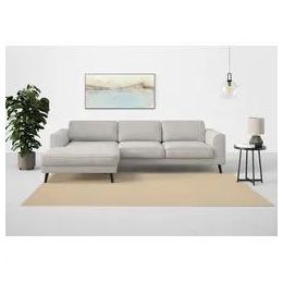 Ecksofa Trendmanufaktur "Lumber Jack, elegantes Designsofa, L-Form" Sofas Gr. B/H/T: 280cm x 85cm x 167cm, Cord, Recamiere links-Bettfunktion rechts, mit Bettfunktion-mit Bettkasten, beige (cannoli cream) wahlweise mit Bettfunktion u. Bettkasten