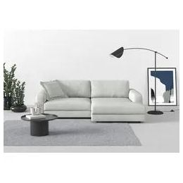 Ecksofa Trendmanufaktur "Bourbon" Sofas Gr. B/H/T: 250cm x 84cm x 176cm, Struktur, mega-Recamiere rechts, weiß (silber) mit extra hohem Sitzkomfort, auch in Cord erhältlich