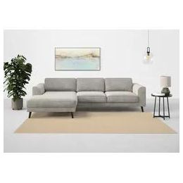 Ecksofa Trendmanufaktur "Lumber Jack, elegantes Designsofa, L-Form" Sofas Gr. B/H/T: 280cm x 85cm x 167cm, Breitcord, Recamiere links, ohne Bettfunktion-ohne Bettkasten, beige (sand) wahlweise mit Bettfunktion u. Bettkasten