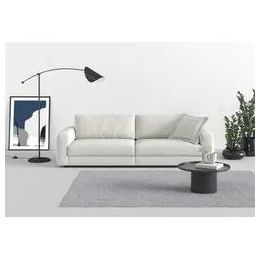 Big-Sofa Trendmanufaktur "Bourbon" Sofas Gr. B/H/T: 264 cm x 84 cm x 126 cm, Struktur weich, XXL ohne Sitztiefenverstellung, silberfarben (silver lining) extra tiefe Sitzfläche, wahlweise mit Sitztiefenverstellung bestellbar