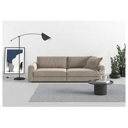 Big-Sofa Trendmanufaktur "Bourbon" Sofas Gr. B/H/T: 264 cm x 84 cm x 126 cm, Breitcord, XXL ohne Sitztiefenverstellung, beige extra tiefe Sitzfläche, wahlweise mit Sitztiefenverstellung bestellbar