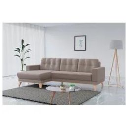 Sit & More Ecksofa SIT&MORE "Lavida L-Form" Sofas Gr. B/H/T: 279 cm x 90 cm x 167 cm, Luxus-Microfaser Euphoria, Recamiere links, ohne Kipper-ohne Bettkasten-3 Rückenkissen-belastbar bis 495 kg, grau (elefant) wahlweise mit Kippfunktion und Bettkasten