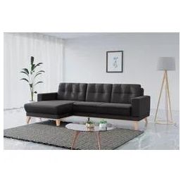 Sit & More Ecksofa SIT&MORE "Lavida L-Form" Sofas Gr. B/H/T: 279 cm x 90 cm x 167 cm, Luxus-Microfaser Euphoria, Recamiere links, mit Kipper-mit Bettkasten-3 Rückenkissen-belastbar bis 495 kg, grau (fango) wahlweise mit Kippfunktion und Bettkasten