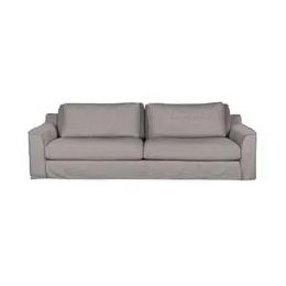 Big-Sofa furninova "Grande Double Day LC" Sofas Gr. B/H/T: 236cm x 84cm x 105cm, Struktur grob, weiß (silber) abnehmbarer Hussenbezug, im skandinavischen Design, Breite 236 cm