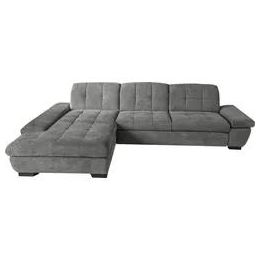 Ecksofa Alina "Salima" Sofas Gr. B/H/T: 271cm x 90cm x 204cm, Chenille GFS, Recamiere links, mit Bettfunktion, grau (dunkelgrau gfs 89) Inklusive Rückenlehnenverstellung