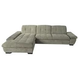 Ecksofa Alina "Salima" Sofas Gr. B/H/T: 297cm x 90cm x 204cm, Chenille GFS, Recamiere links, mit Bettfunktion, grün (pastellgrün gfs 313) Inklusive Rückenlehnenverstellung