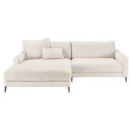 Ecksofa Inosign "Downtown, B/T/H: 272/190/84 cm L-Form" Sofas Gr. B/H/T: 272cm x 84cm x 190cm, Chenille, Recamiere links, beige (creme) weicher Sitzkomfort auch in Cord und Bouclé, incl. Zierkissen