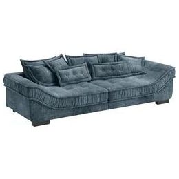 Big-Sofa Inosign "Diwan II" Sofas Gr. B/H/T: 300cm x 67cm x 121cm, Velours, blau (dolce 13 ocean) Wahlweise mit Kaltschaumpolsterung bis 140 kg belastbar