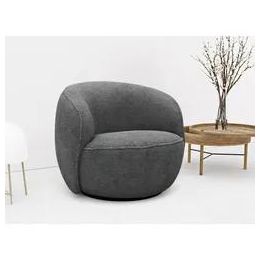 Loungesessel LeGer Home by Lena Gercke "Effie" Sessel Gr. Bouclé recycelt, Drehfunktion, B/H/T: 92 cm x 76 cm x 92 cm, grau (anthracite) mit 360 Drehfunktion, komfortables Sitzen