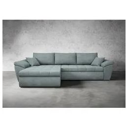 Ecksofa Inosign "Eola" Sofas Gr. B/H/T: 292cm x 88cm x 183cm, Microfaser, Recamiere links, grau mit Bettfunktion und Bettkasten