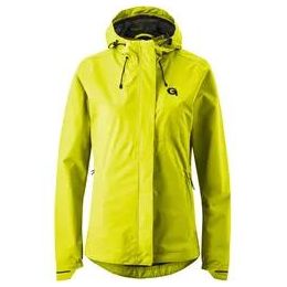 Fahrradjacke Gonso "SAVE JACKET ESSENTIAL W" Gr. 46, gelb (neongelb) Herren Jacken Damen Regenjacke wind- und wasserdicht, Radjacke mit Kapuze