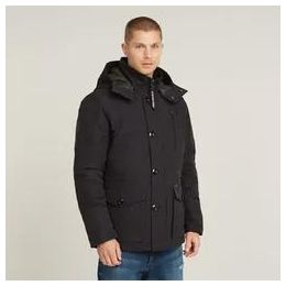 G-Star Raw Outdoorjacke G-STAR "Vodan Padded Hdd Jkt" Gr. M, schwarz (dk schwarz) Herren Jacken mit verstellbarer Taille