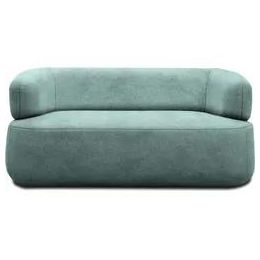 2-Sitzer DOMO collection "800012" Sofas Gr. B/H/T: 160cm x 71cm x 86cm, Chenilleoptik, blau (petrol) Formschöner 2-Sitzer