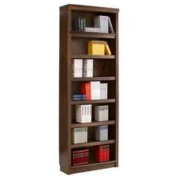 Bücherregal Home Affaire "Soeren" Regale Gr. H/T: 220 cm x 29 cm, 7 St., braun (dunkelbraun) in 2 Höhen und Tiefen, mit viel Stauraum