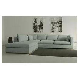 Guido Maria Kretschmer Home & Living Ecksofa GUIDO MARIA KRETSCHMER HOME & LIVING "Arles, L-Form" Sofas Gr. B/H/T: 318cm x 80cm x 272cm, Flachgewebe, Ottomane links, blau (sapphire) extra tiefe Sitzfläche, in diversen Stoffqualitäten