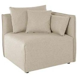 Sofa-Eckelement Andas "Nöre" Polsterelemente Gr. Baumwollmix, beige (natur) Modul - zum Zusammenstellen; in vielen Bezugsqualitäten und Farben